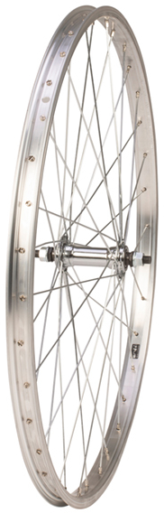 Tru-build Wheels 26 X 1.75 Front Wheel Alloy Hub Silver - The Bicycle Chain